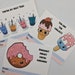 Cute Kawaii Food Valentines Day Cards - Etsy