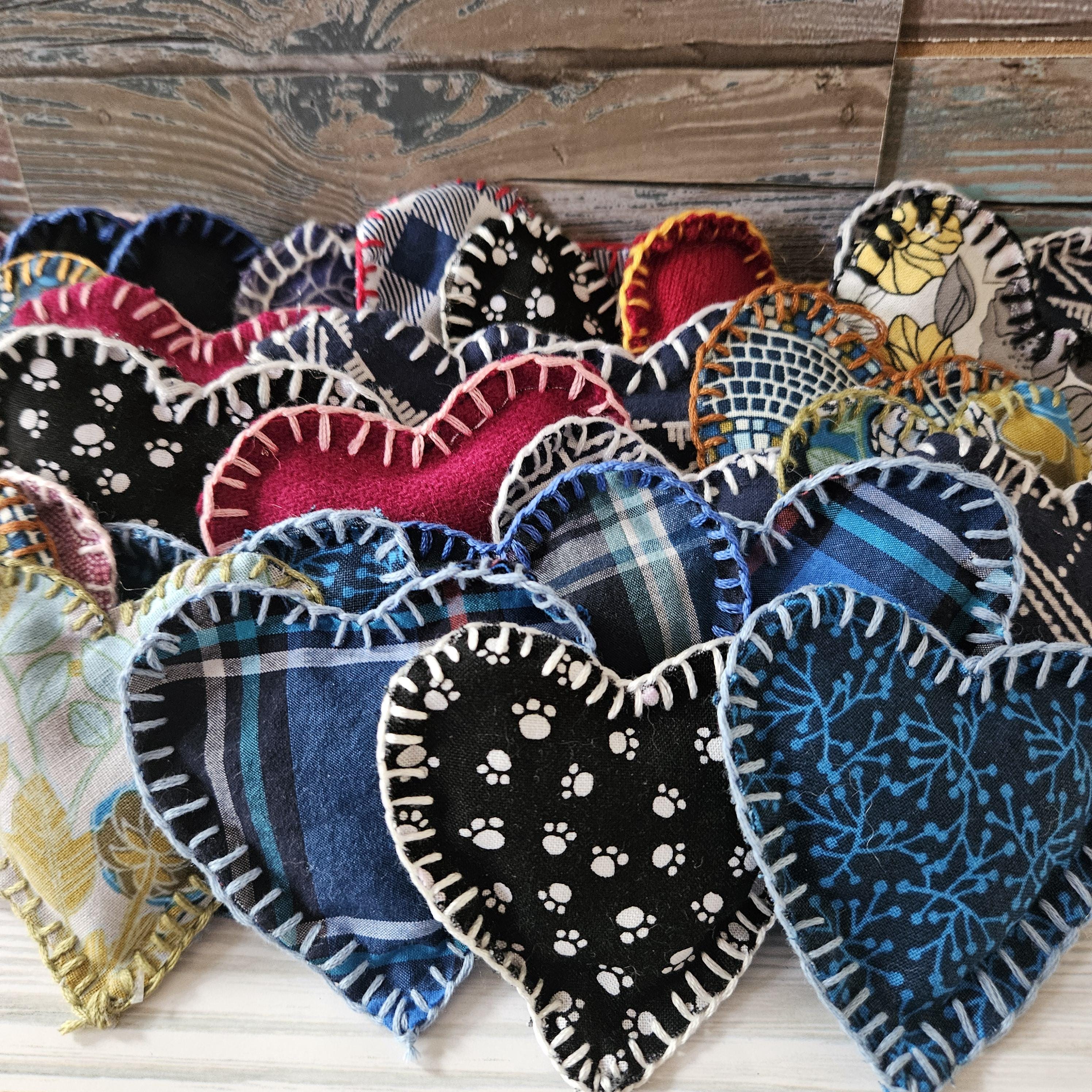 Hand Sewn Lavender Heart Sachets - Etsy