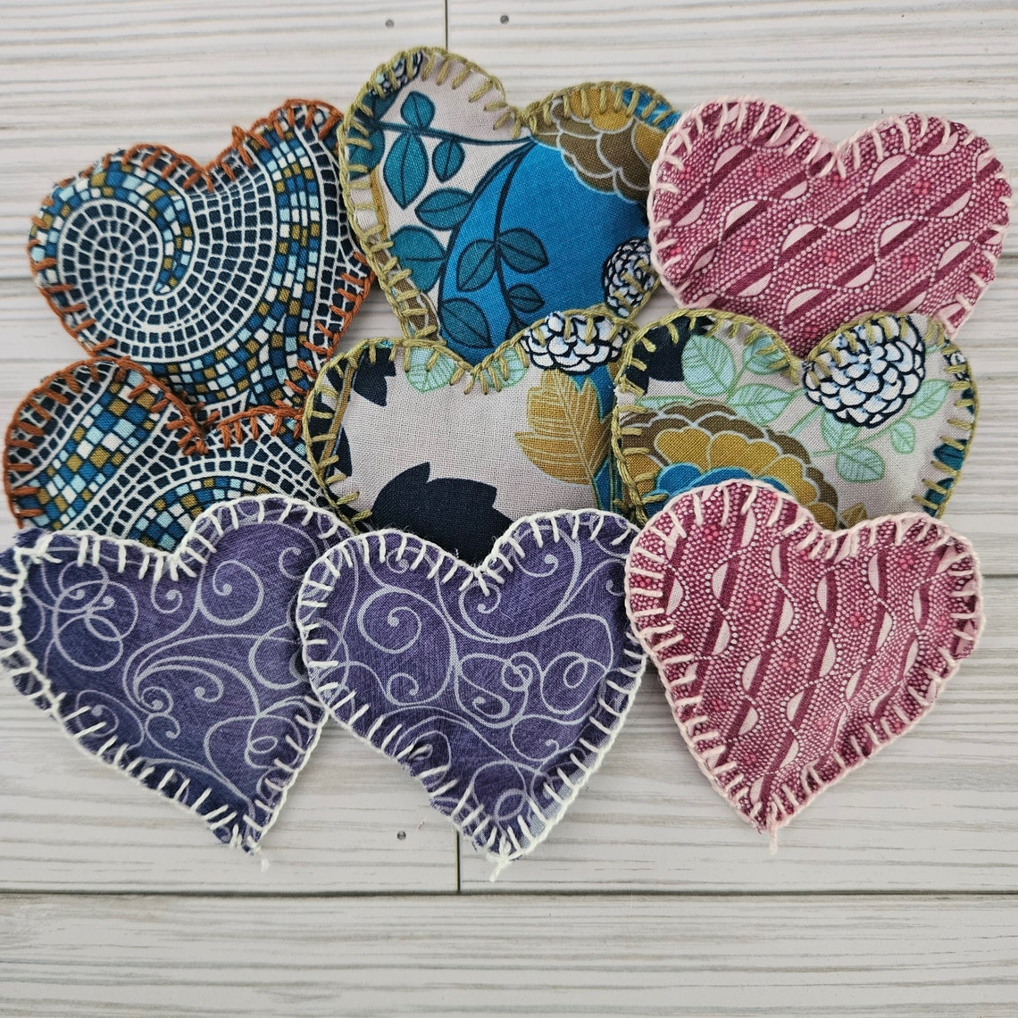 Hand Sewn Lavender Heart Sachets - Etsy