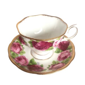 Royal Albert Old English Rose Tea Cup and Saucer - Etsy