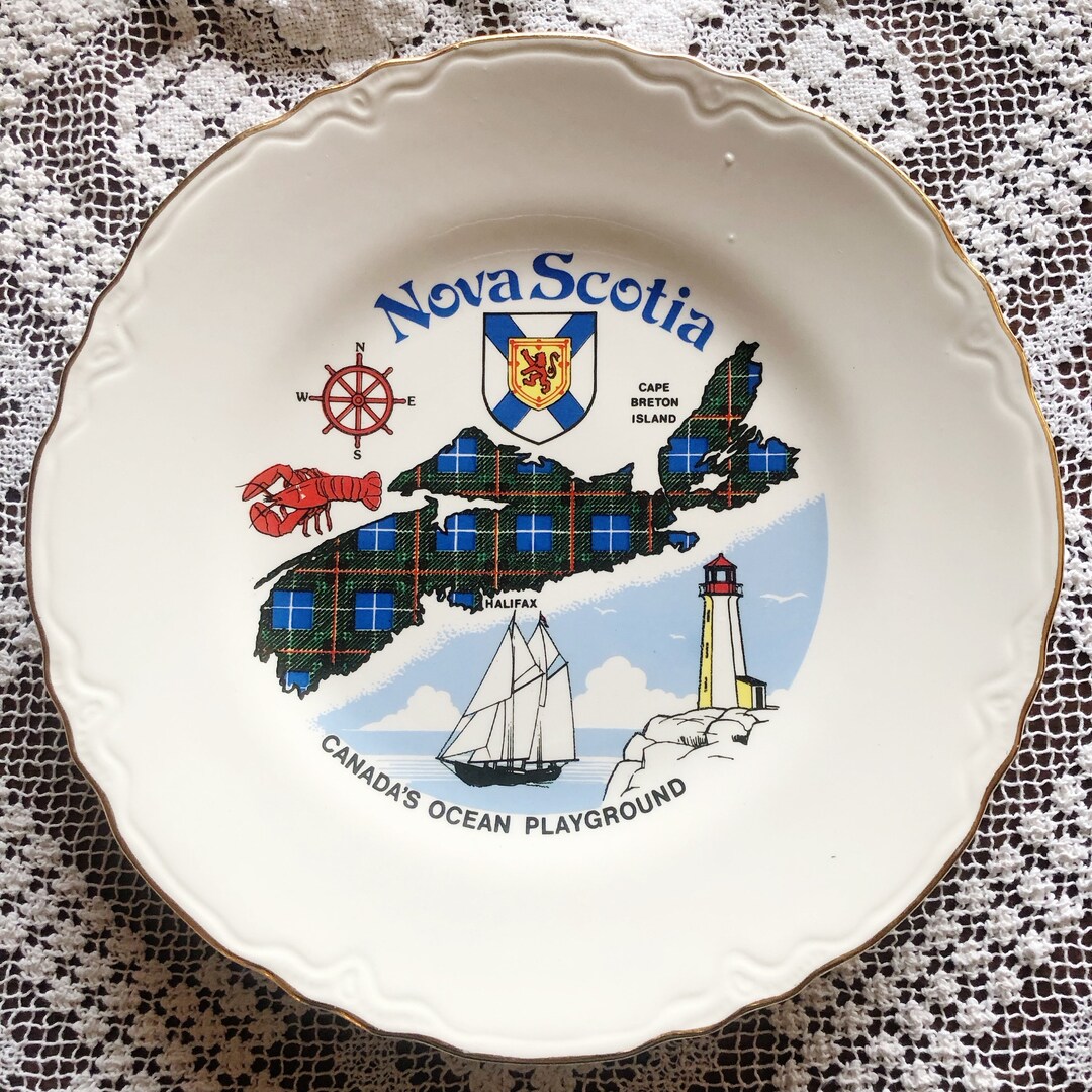 Vintage Souvenir of Nova Scotia Decorative Plate - Etsy