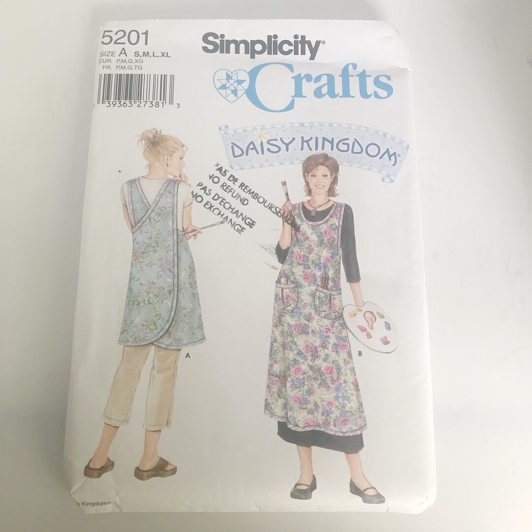Simplicity Crafts Sewing Pattern 5201 Daisy Kingdom Apron in Two ...