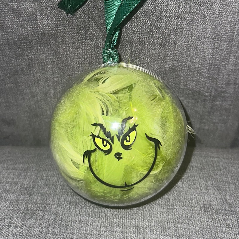Grinch Christmas Bauble - Etsy UK
