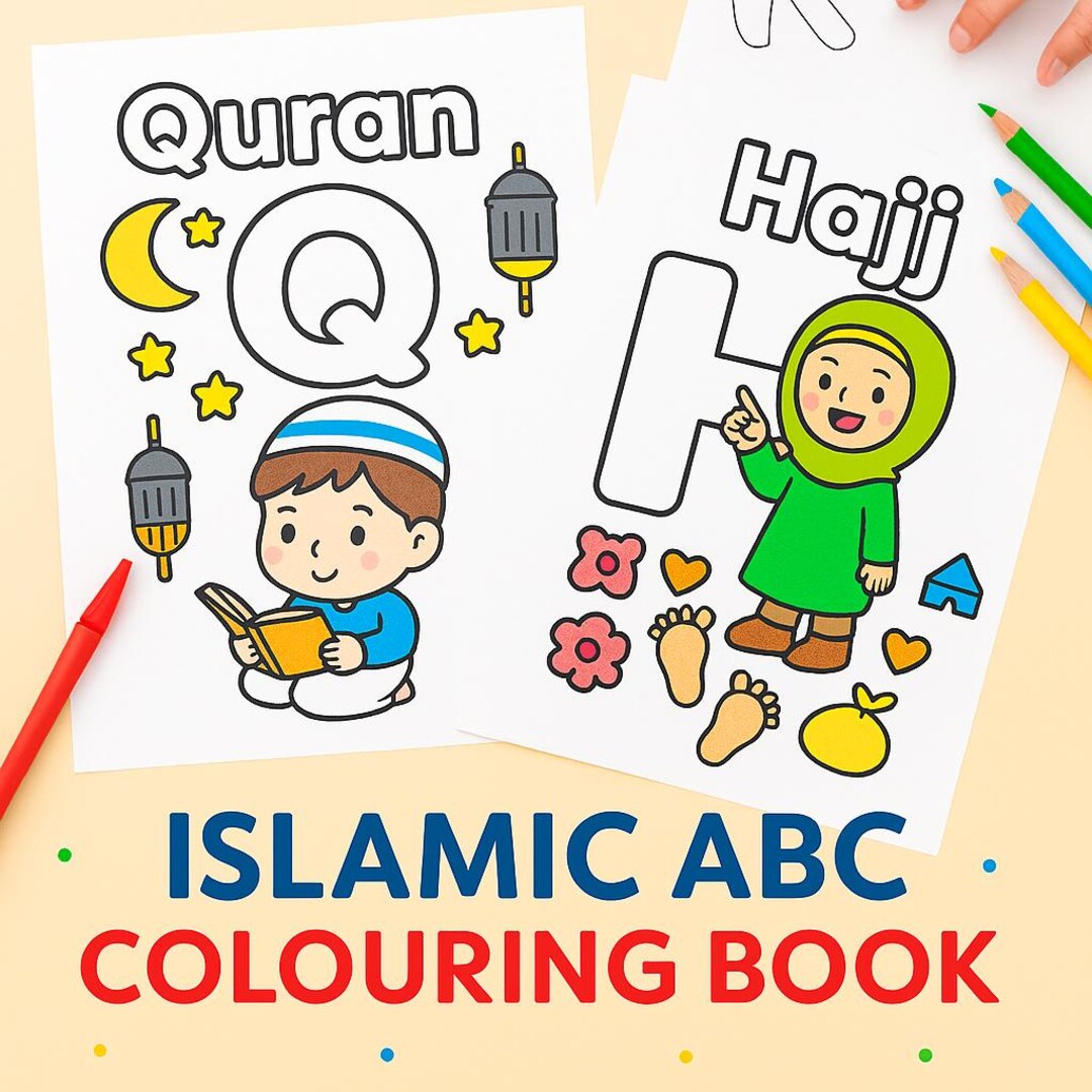 Islamic ABC Colouring Pages: Muslim Alphabet Activities (PDF Download ...