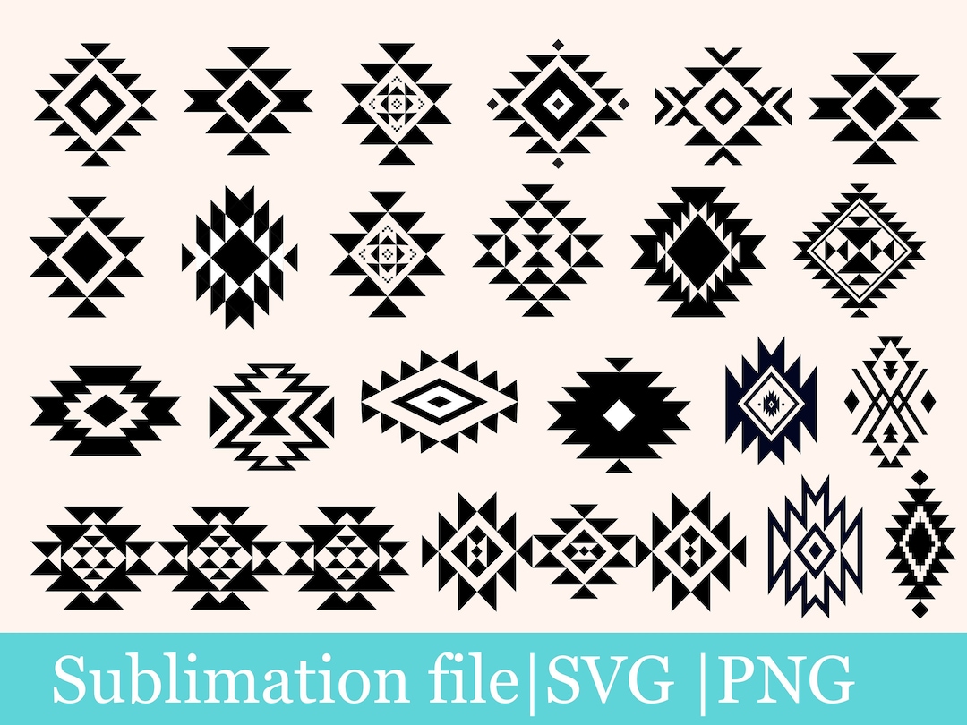 Aztec Svg Bundle, Southwestern Elements Svg, Tribal Pattern Svg, Aztec ...