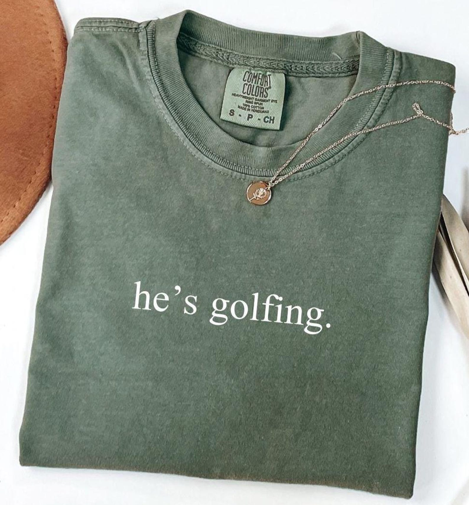 He's Golfing Shirt, Golfing Season Shirt, Golfer Wife Shirt, Golfing ...