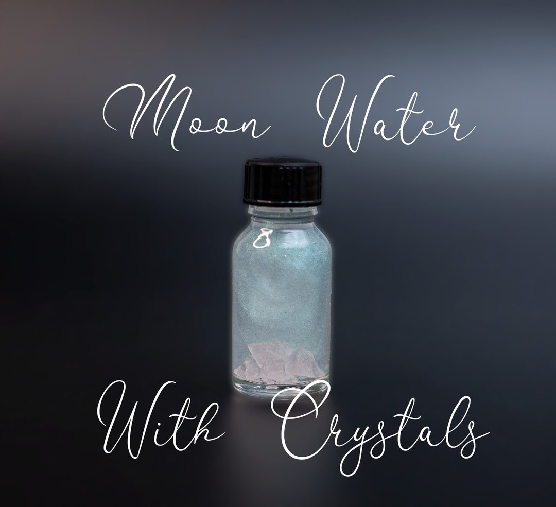 Crystal Moon Water Spell Jar Moon Water With Rose Quartz for Spell Work ...