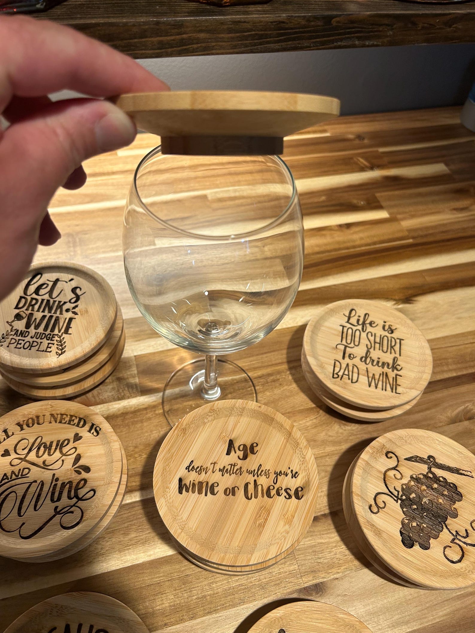Wine Glass Topper/charcuterie Board - Etsy