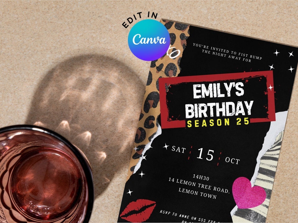 Jersey Shore Theme Birthday Party Invitation, Editable/printable ...