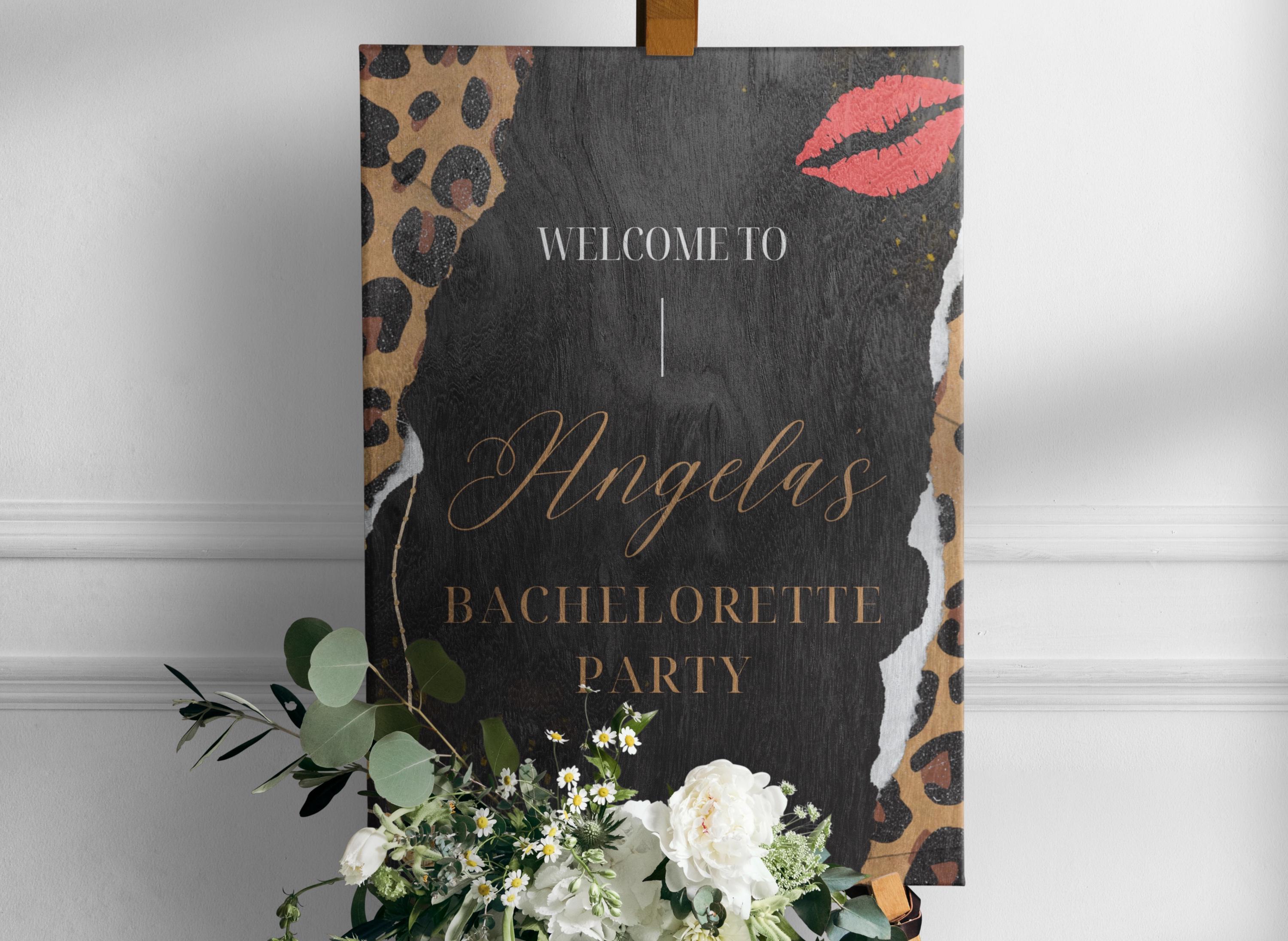 Mob Wife Bachelorette Welcome Sign, Vintage Aesthetic Old Money Bridal ...