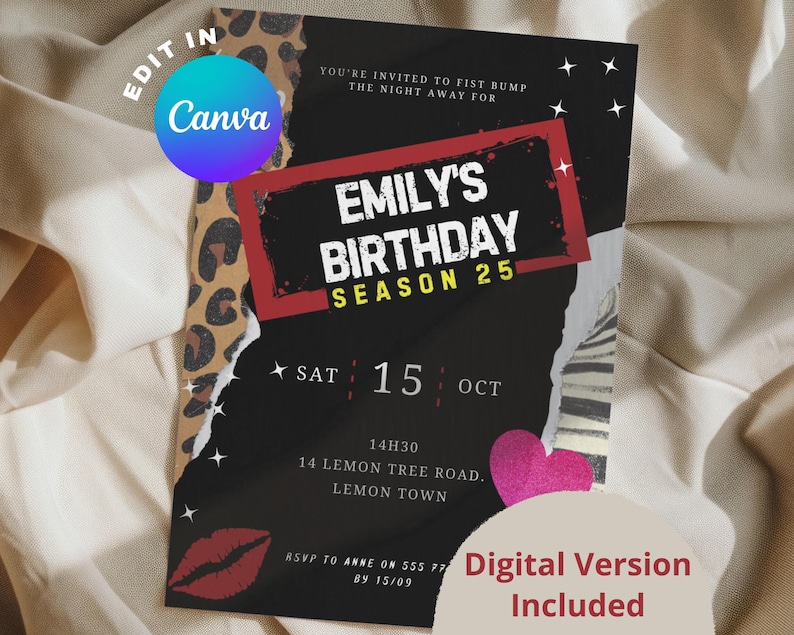 Jersey Shore Theme Birthday Party Invitation, Editable/printable ...