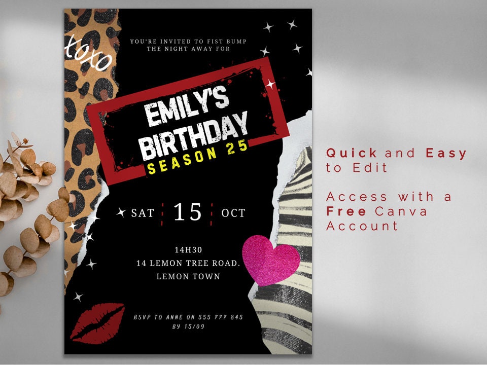 Jersey Shore Theme Birthday Party Invitation, Editable/printable ...
