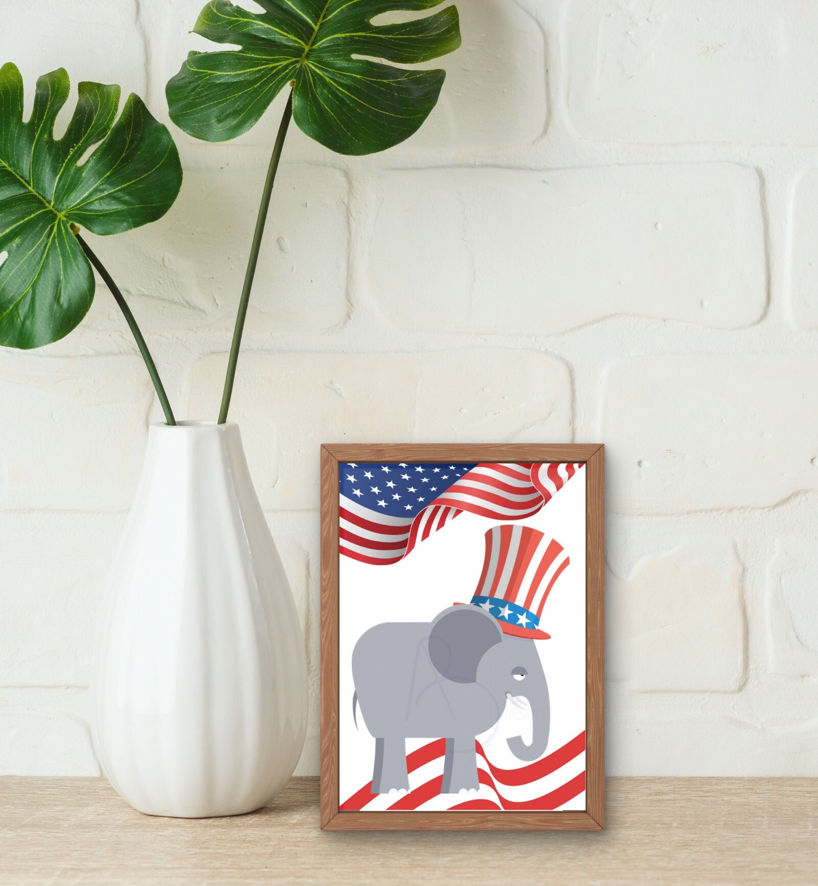Republican Elephant Classroom Poster for Election, Printable Patriotic ...
