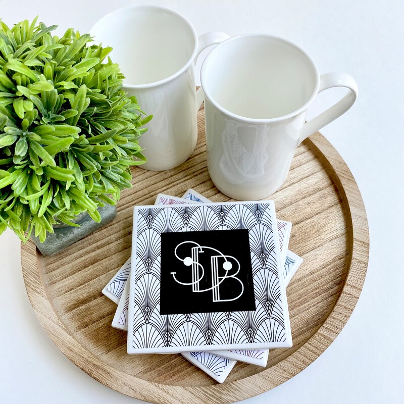 Art Deco Coasters - Etsy