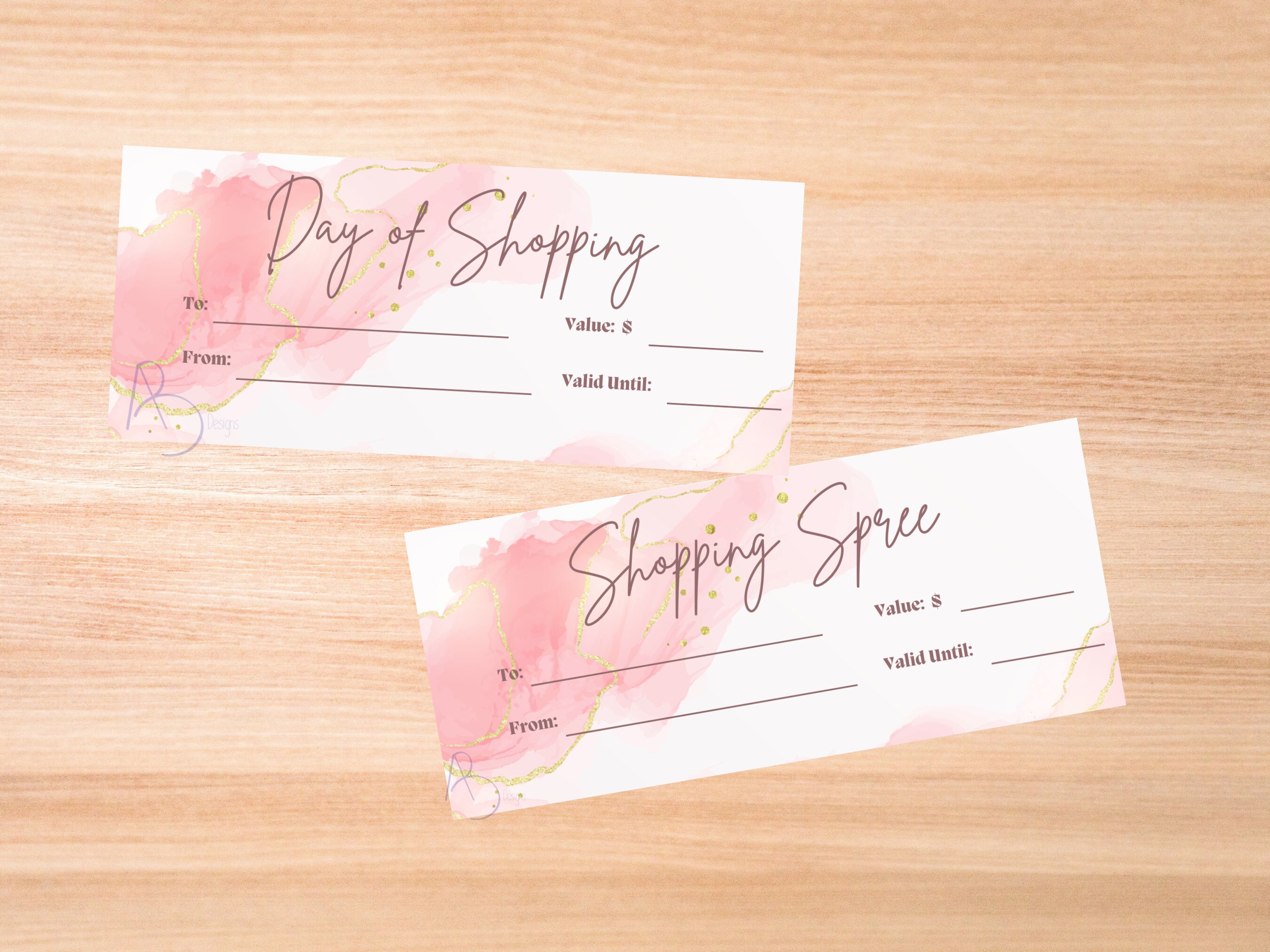 Day of Shopping Gift Certificate, Shopping Spree Gift Certificate, Gift ...