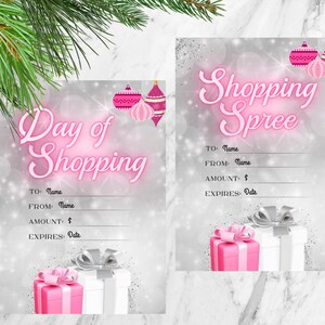 Shopping Spree Christmas Gift for Teen or Preteen, Editable Canva ...