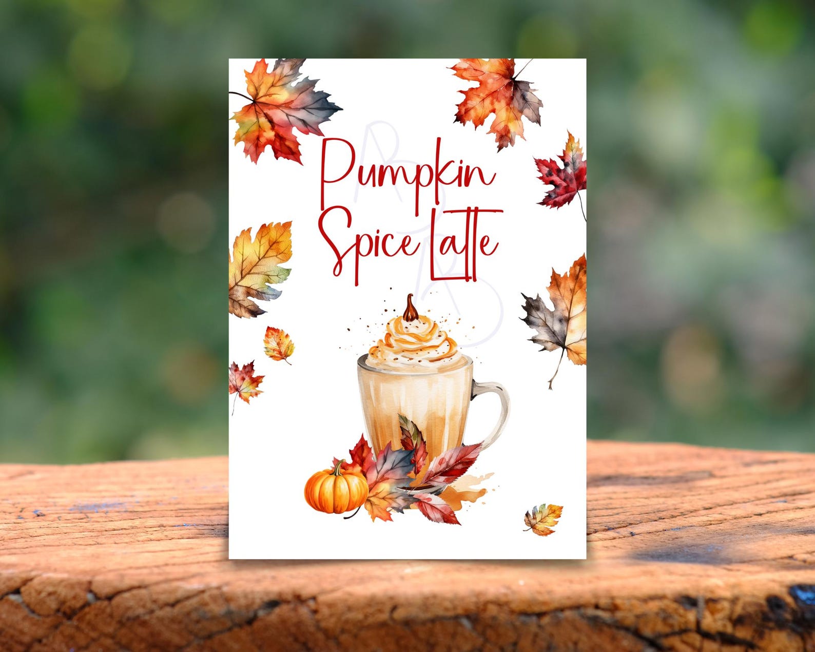 Pumpkin Spice Latte Recipe and PSL Prints for Fall Coffee Bar Decor, 3 ...