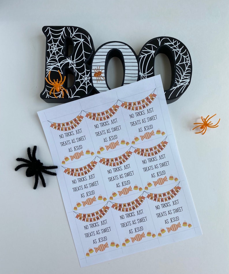 Christian Halloween Treat Tags for Trunk or Treat or Sunday School ...