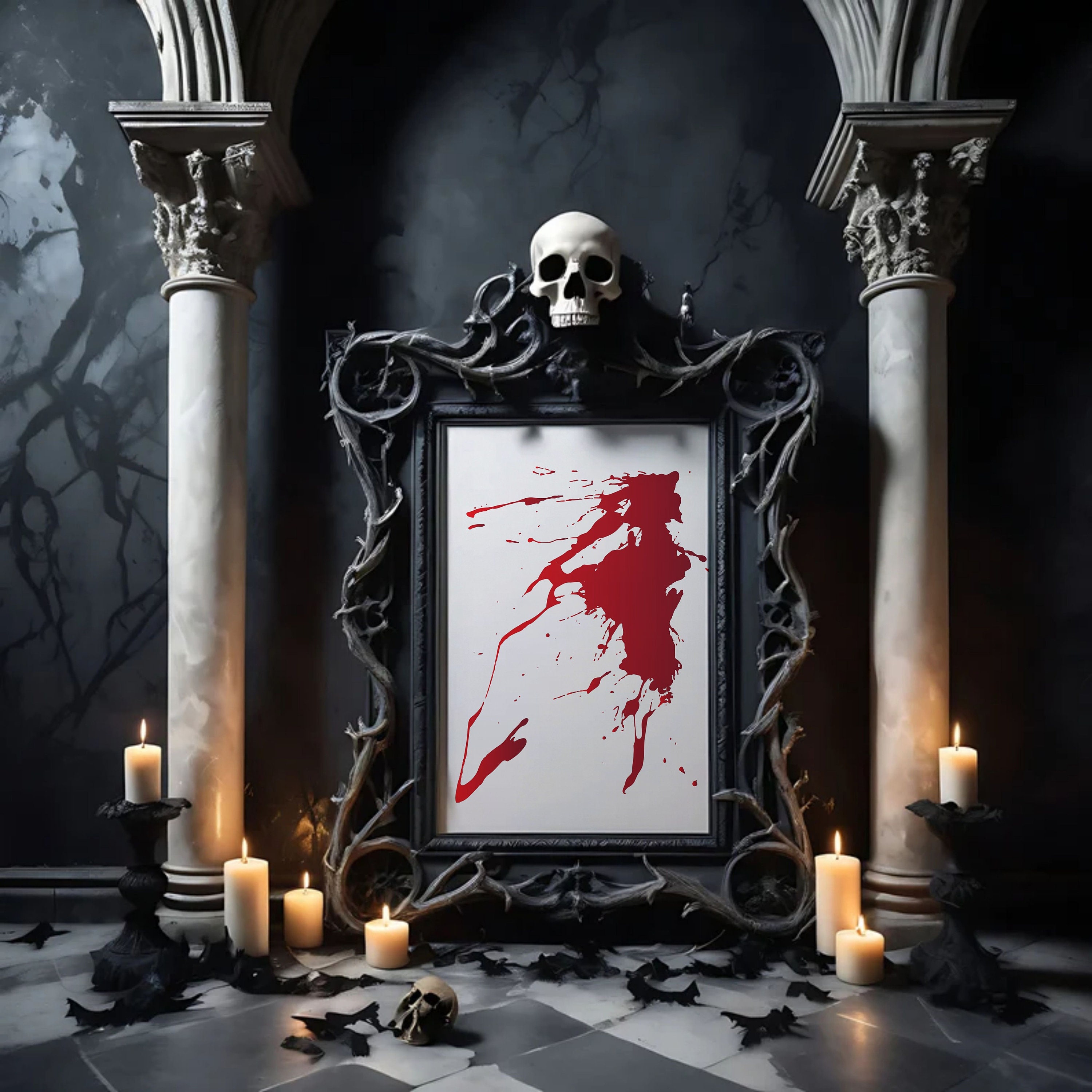 Blood Splatter Halloween Decorations, Blood Halloween Decor, Horror ...
