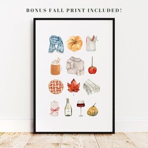 Friendsgiving Autumn Fall Wall Art 8 PRINTS Anthro - Etsy