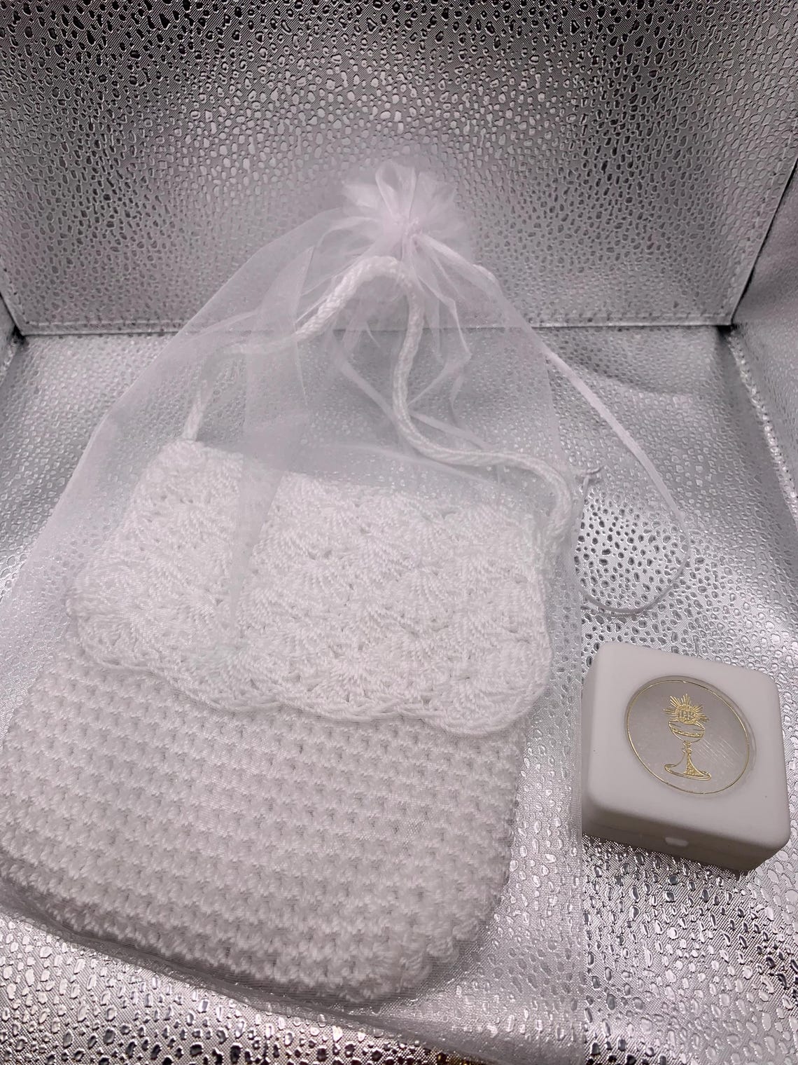 Holy Communion Girls Bag. White Custom, Hand Made Crochet Bag. Gift for ...