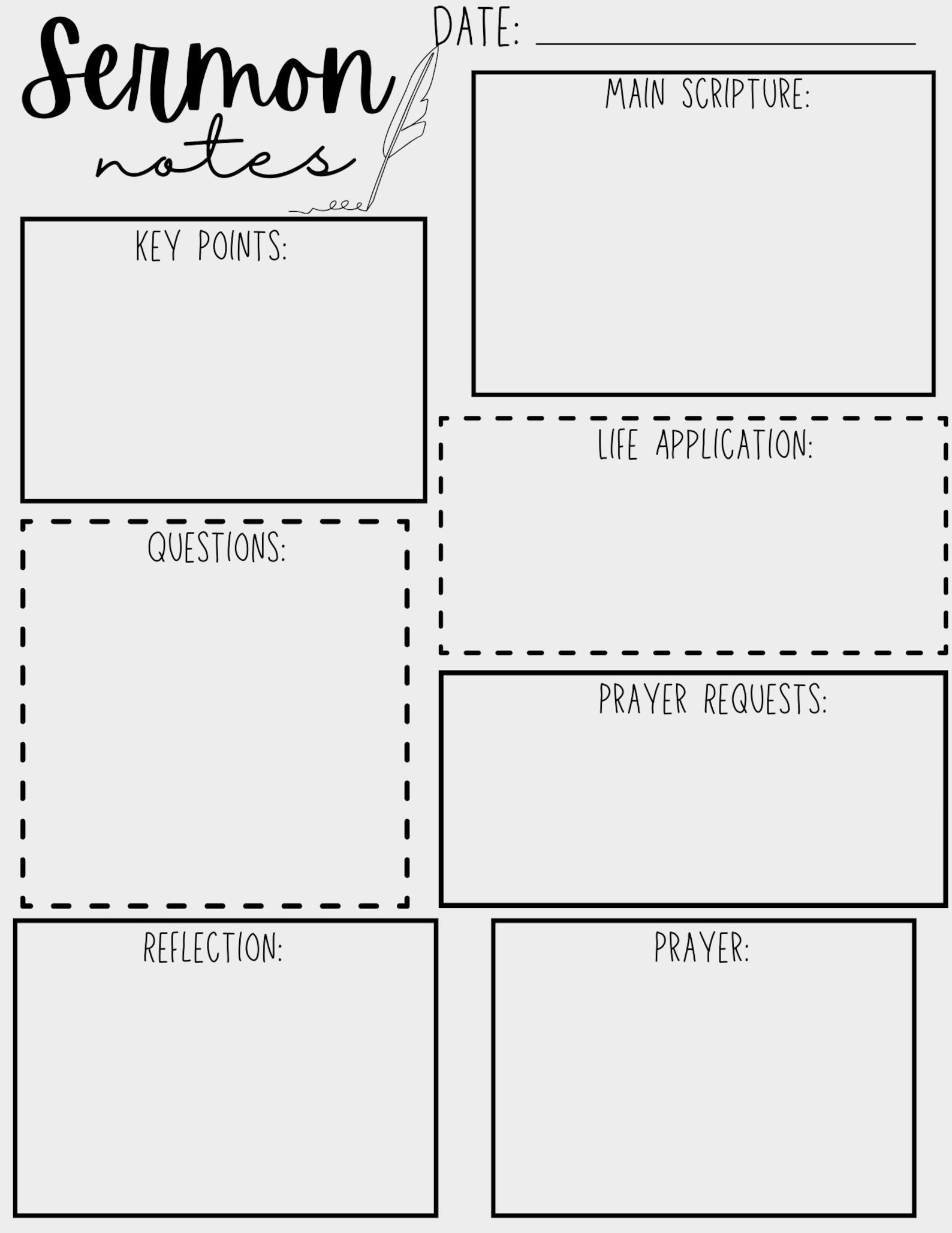 Sermon Notes, Bible Study Notes - Etsy