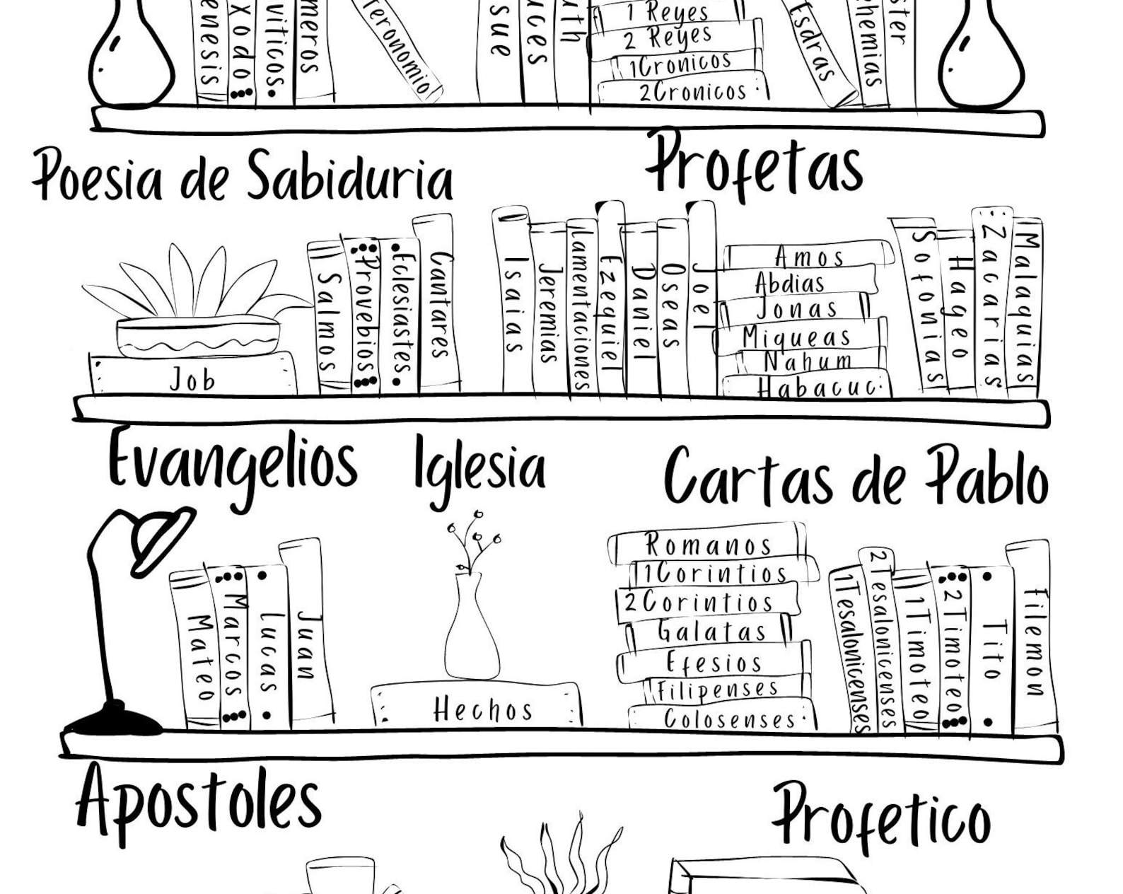 Books of the Bible (spanish) - Etsy