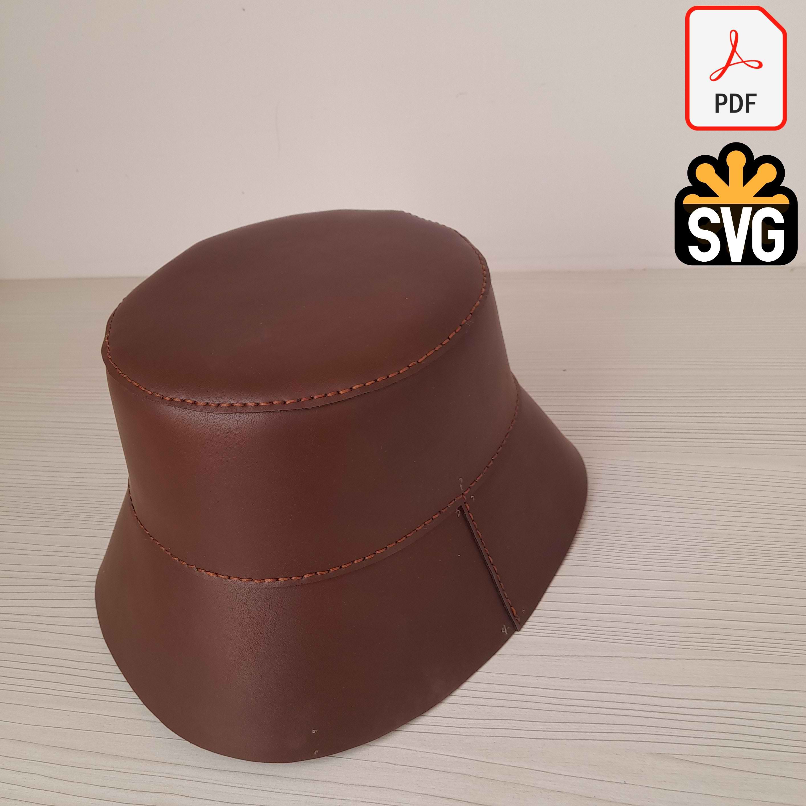 Adult Leather Bucket Hat PDF Pattern, DIY Women's Leather Hat Design ...