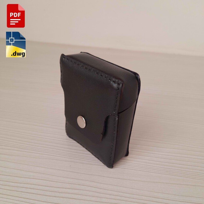 Minimalist Leather Cigarettes Case Pattern, Modern Leather Smoking ...