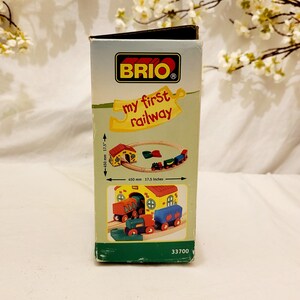 BRIO Wooden Railway Set My First Railway Station Rare Complete in Box ...