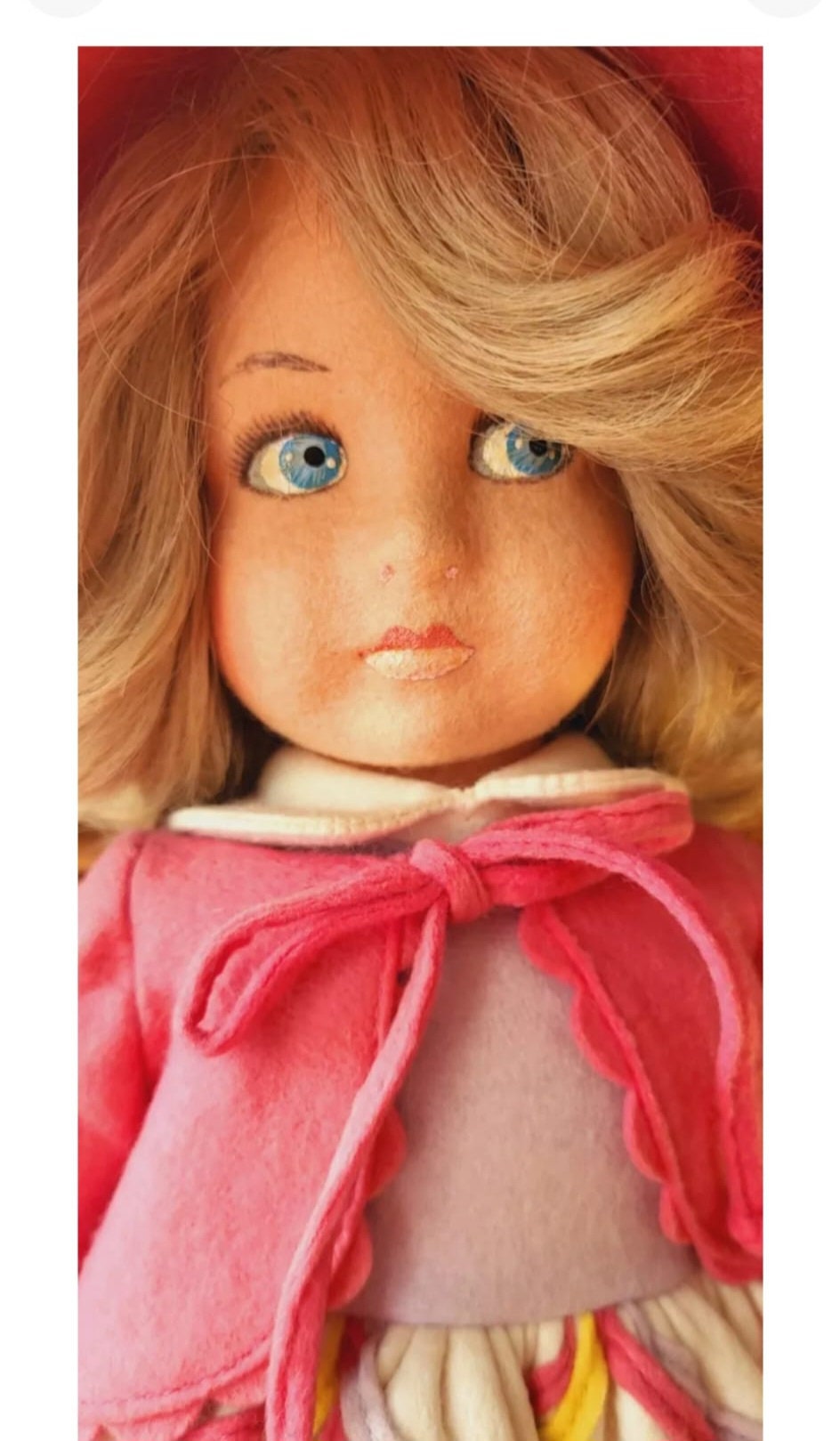 Vintage Lenci Doll Felt Face Felt Body Hand Painted Features Real ...