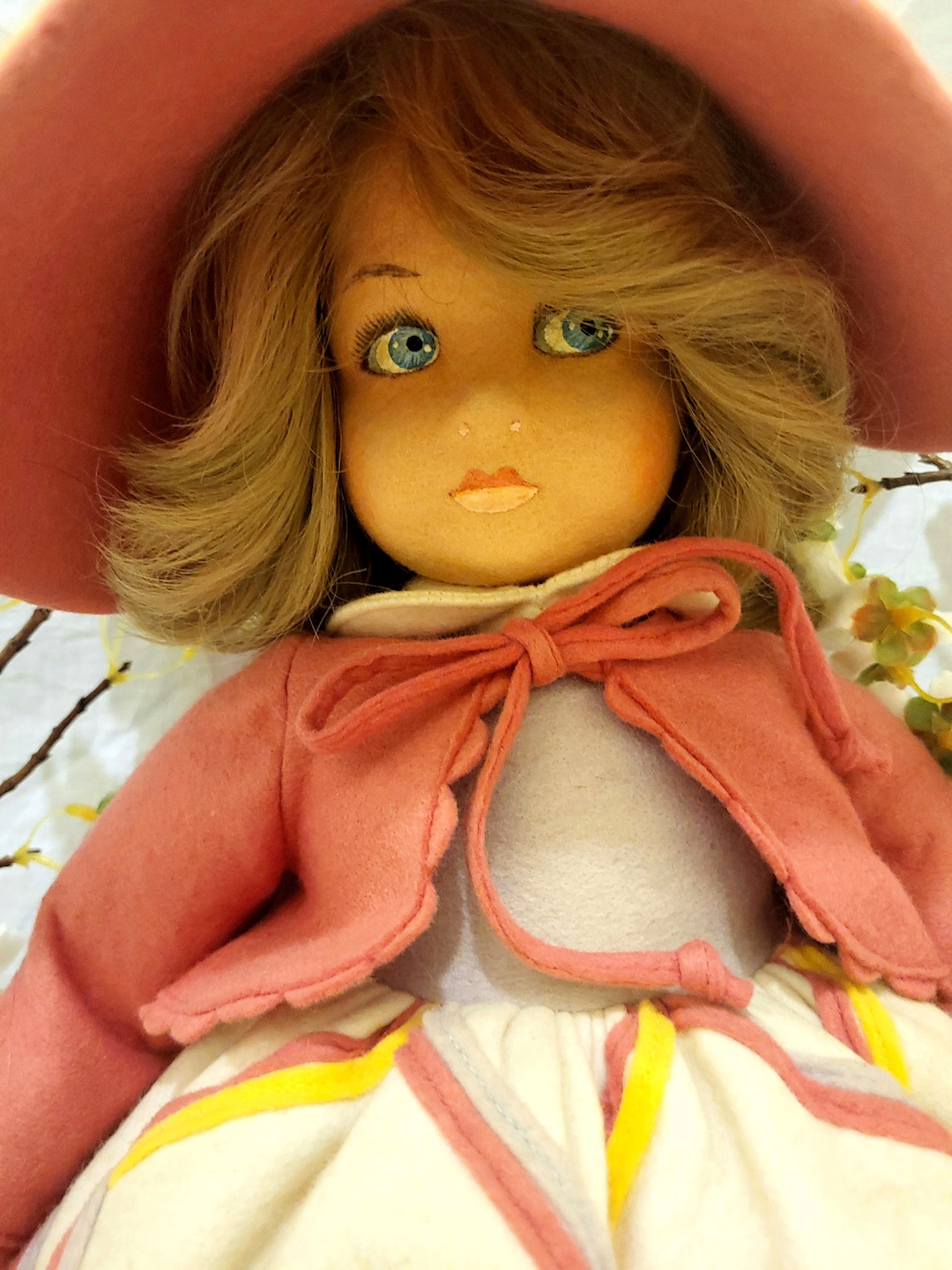 Vintage Lenci Doll Felt Face Felt Body Hand Painted Features - Etsy