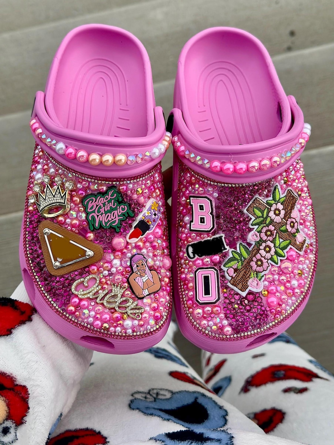 Bedazzled Beautiful Blingedout Clogs/ Pink Clog/ Unique Rhinestone ...
