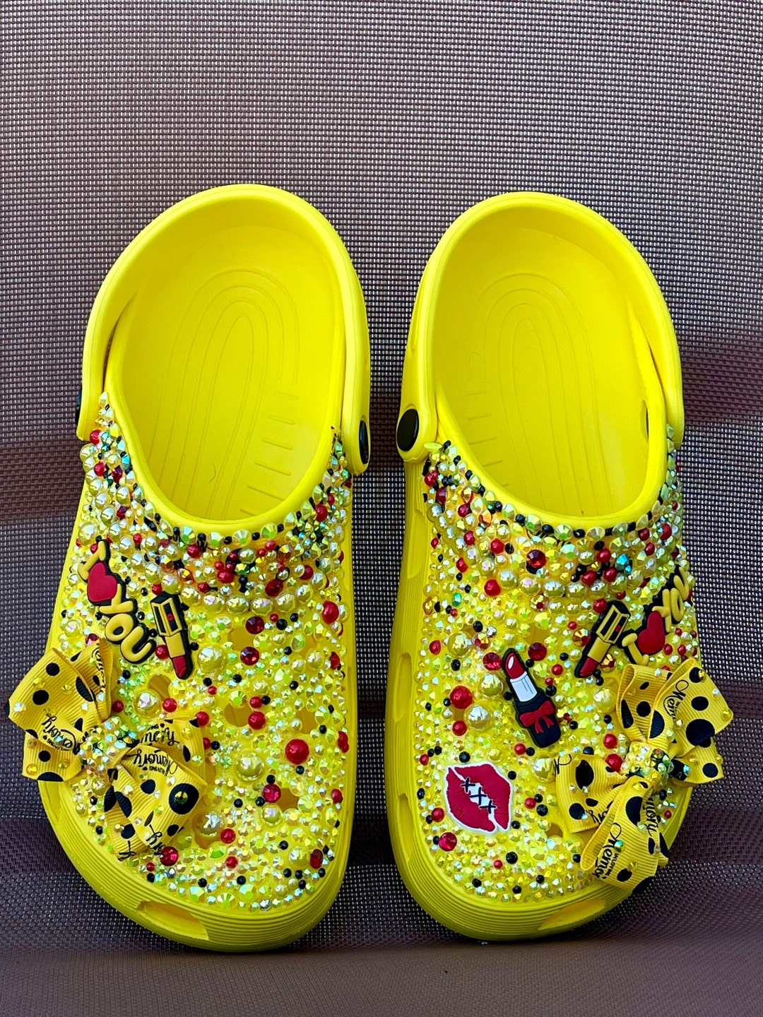 Bedazzled Yellow Blingedout Custom Made Clog - Etsy