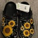 Bedazzled Sunflower Inspired Black Crocs - Etsy