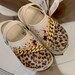 Blingedout Crocs- Leopard Print-bone White Custom Crocs - Etsy