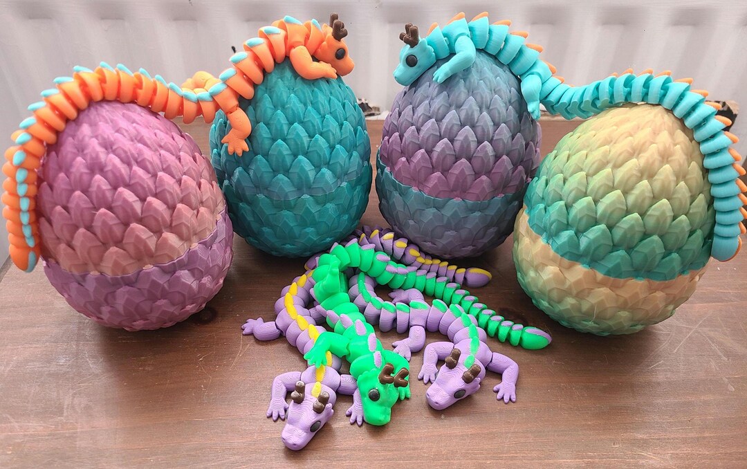 Mystery Dragon Egg Pack – 3D Printed Articulating Mini Dragons - Etsy UK