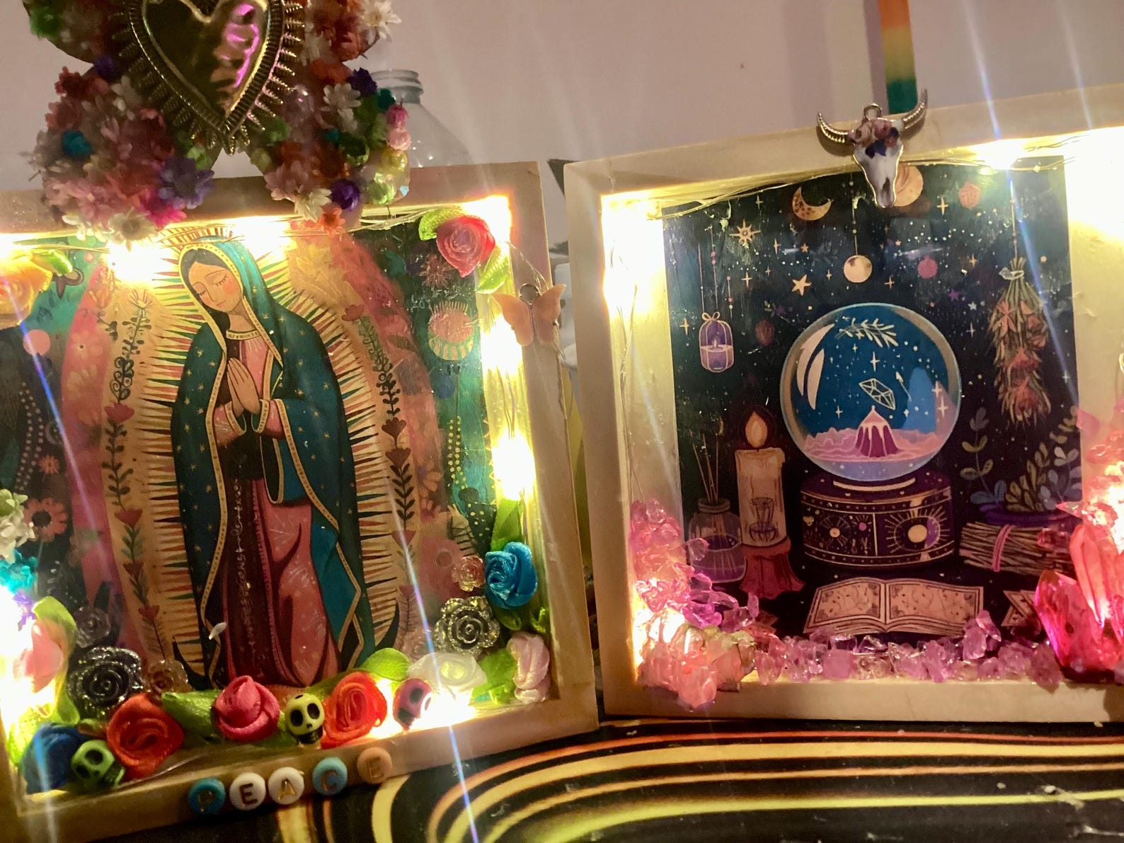 Lady of Peace Light up Diorama - Etsy