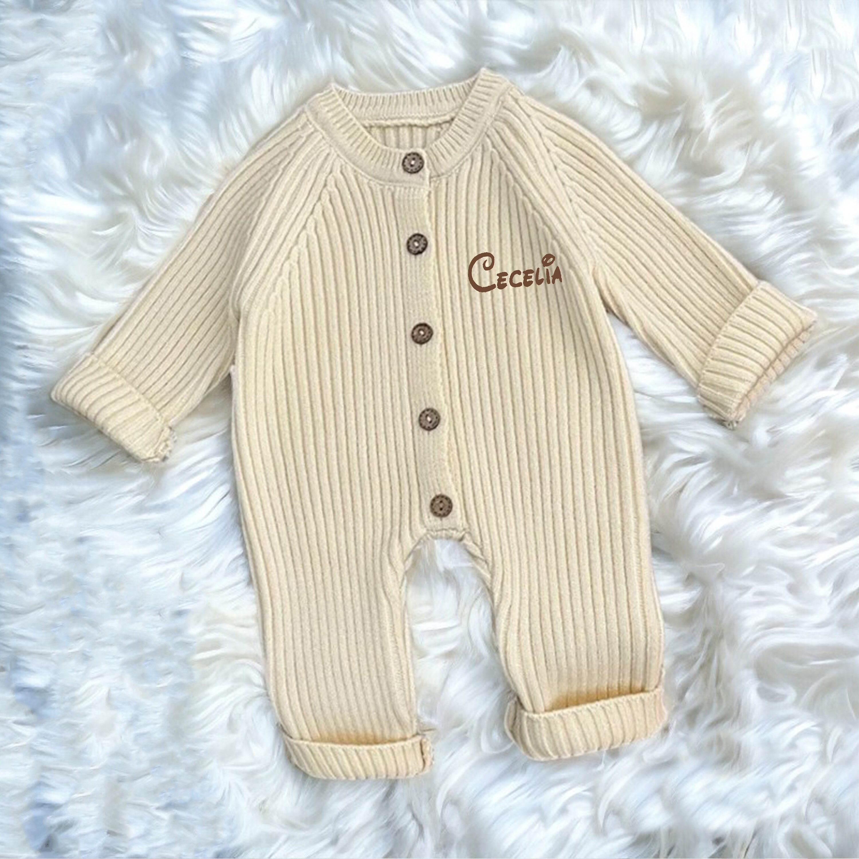 Personalized Baby Jumpsuit Custom Baby Name Jumpsuit Baby Romper Autumn ...