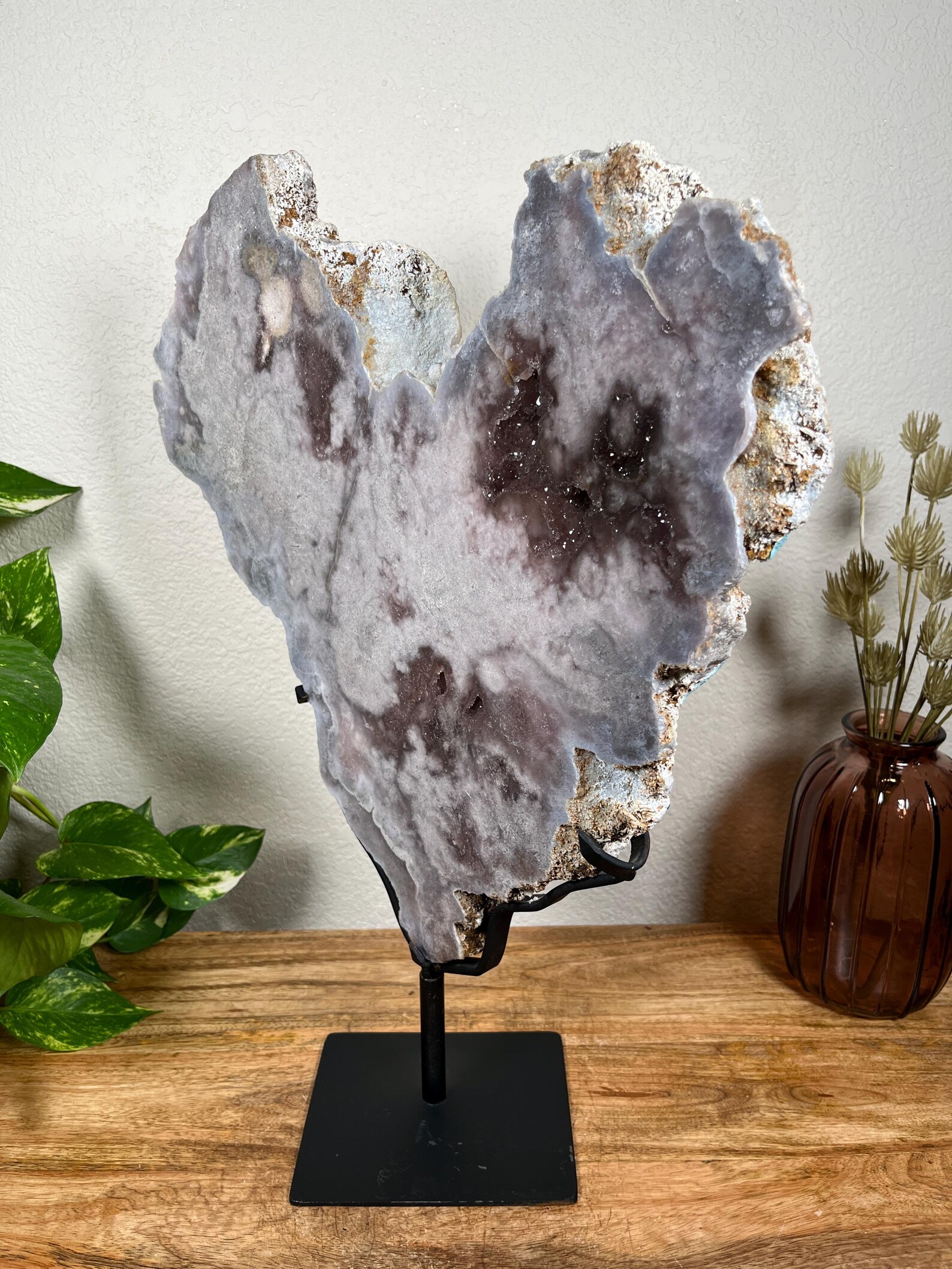Large Pink Amethyst Crystal on Custom Stand 13lbs 10.5oz - Brazil - Etsy