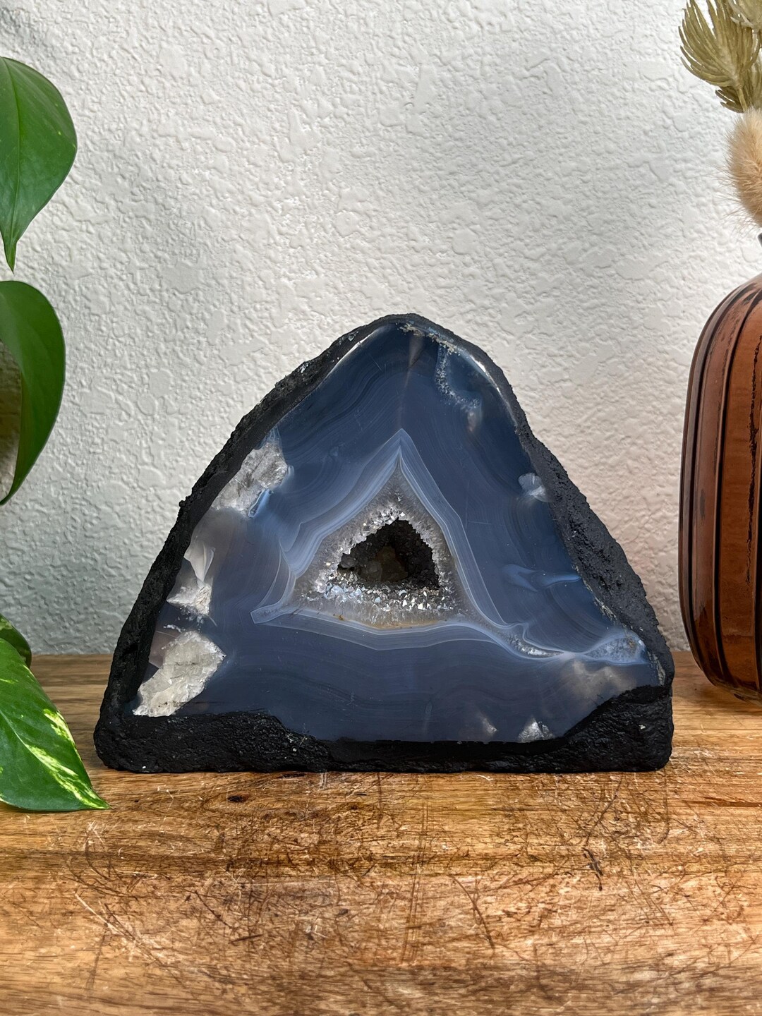 Agate Crystal Cathedral Geode W/calcite Inclusions 7lbs 2oz - Brazil - Etsy