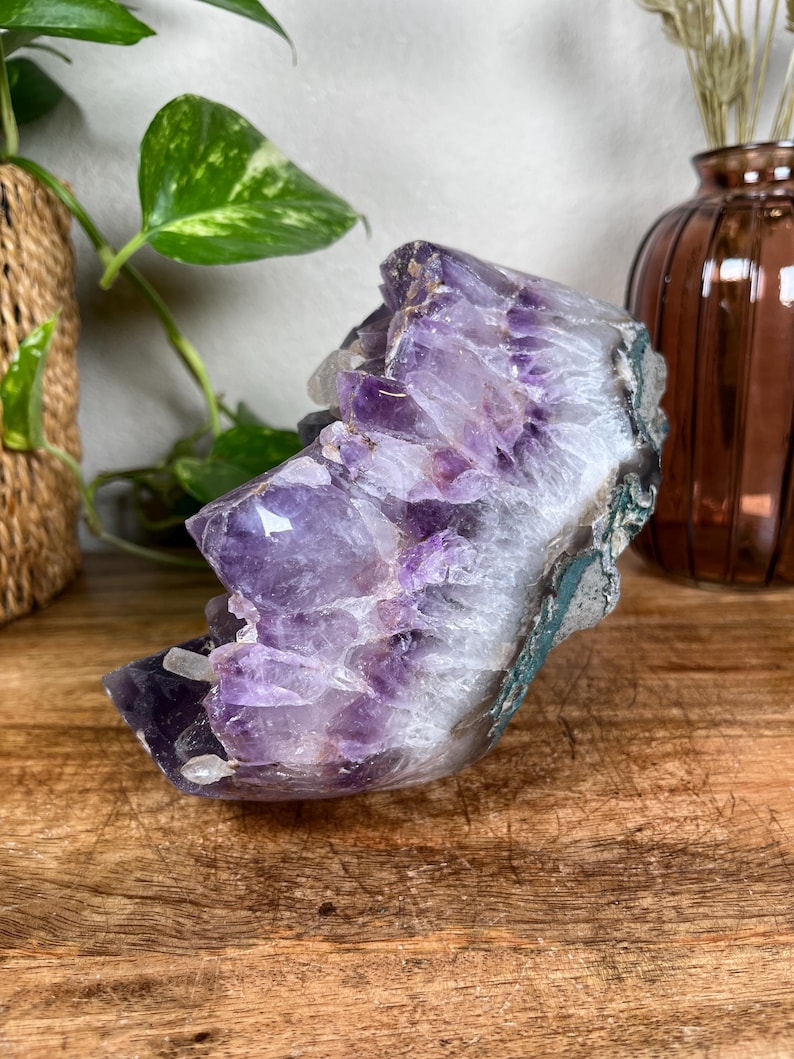 Sugar Amethyst Crystal Cluster W/calcite Inclusions 7lbs 3.3oz - Brazil ...