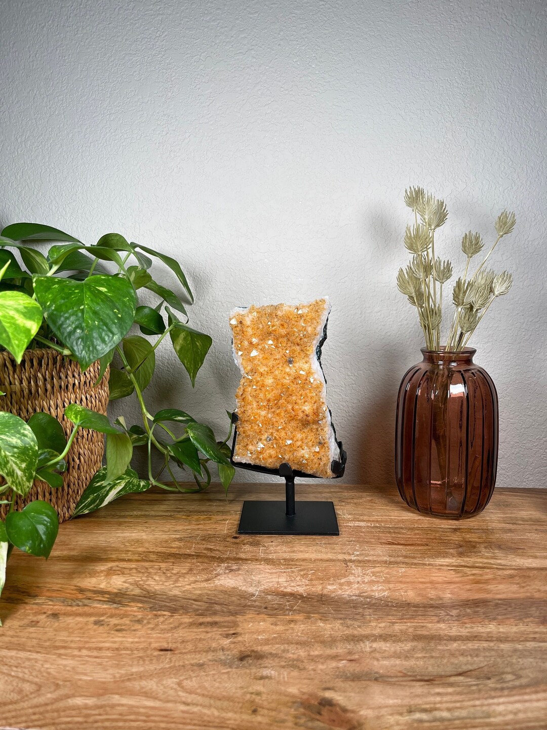 Citrine Crystal Cluster on Custom Stand 4lbs 1.3oz, Heat Treated ...