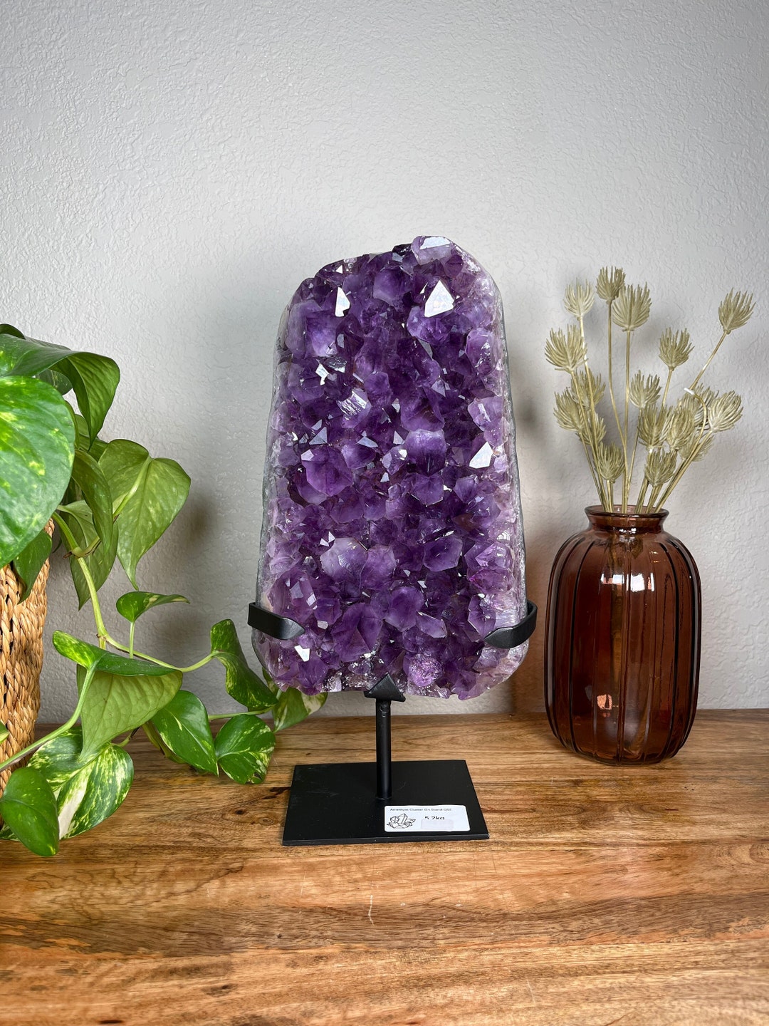 Large Amethyst Cluster on Stand - Etsy