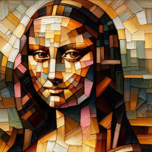 The Enigmatic Fragmentation: Mona's New Visage A High-quality Print on ...