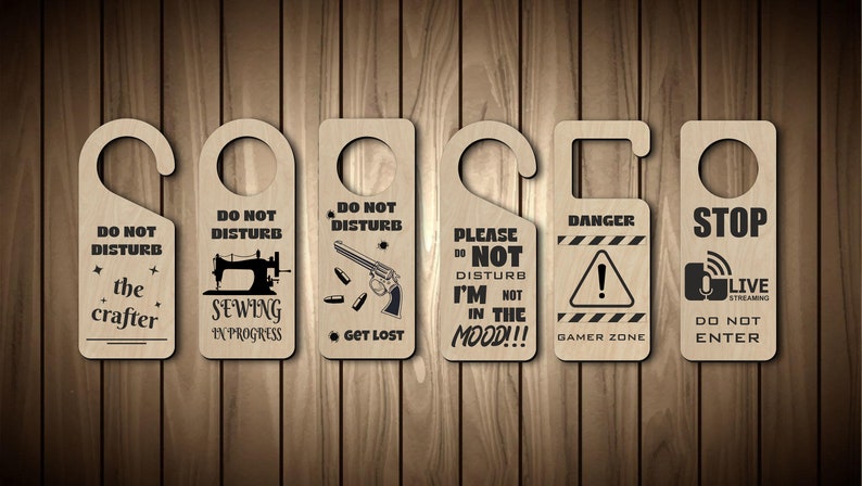 Door Knob Hanger Laser Cut SVG Bundle | Door Knob Design | Funny ...