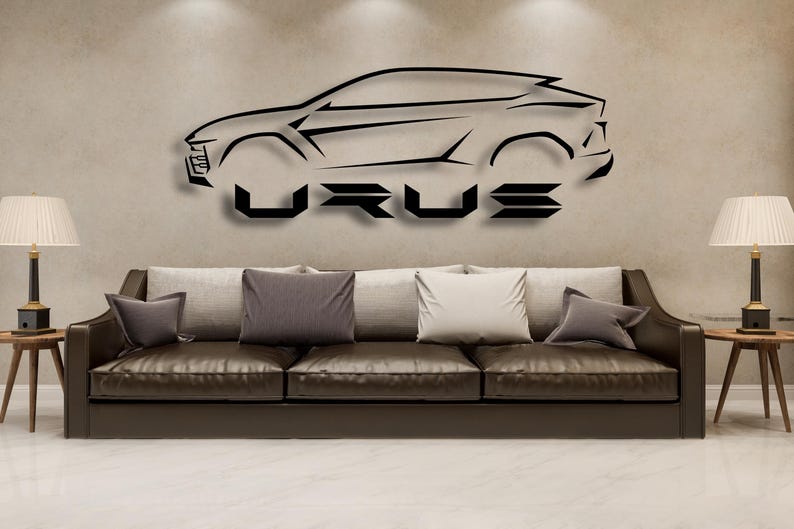 Lamborghini Urus Metal Car Wall Art Decor Vector File for Laser Cutting ...
