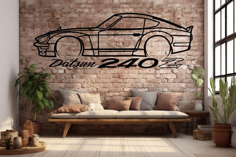 Datsun 240Z Metal Car Wall Art Decor Vector File for Laser Cutting ...