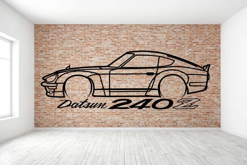 Datsun 240Z Metal Car Wall Art Decor Vector File for Laser Cutting ...