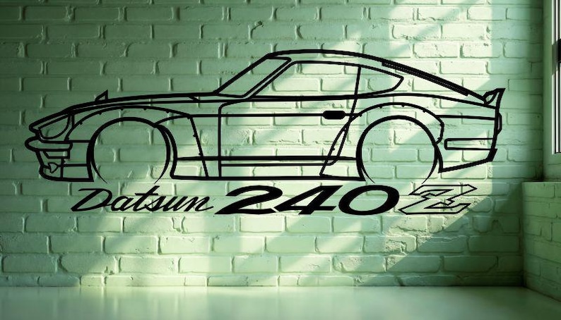 Datsun 240Z Metal Car Wall Art Decor Vector File for Laser Cutting ...